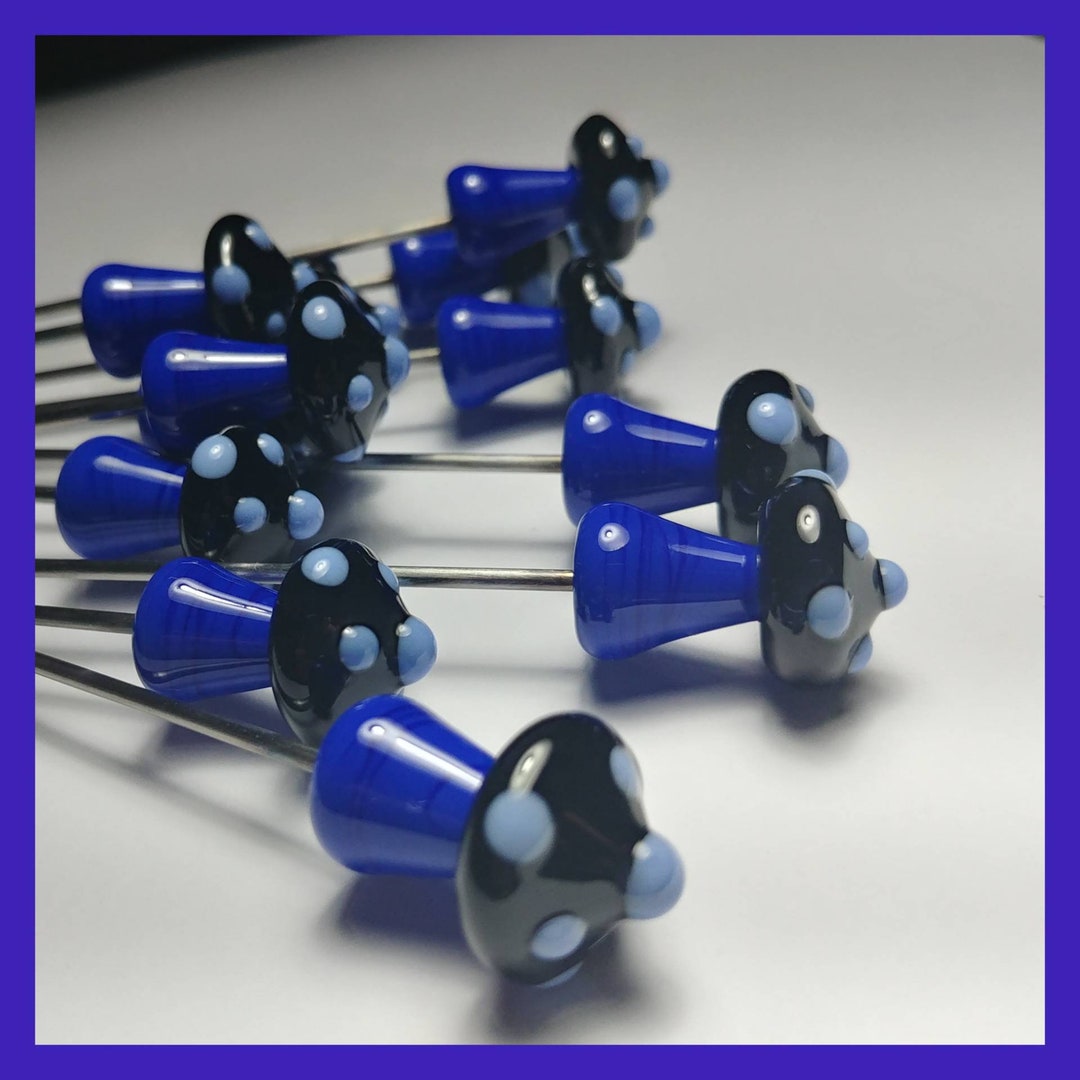 1pc Black Mushroom Pokey Pipe Tool Blue Bowl Poke Plant Stake Pokey ...
