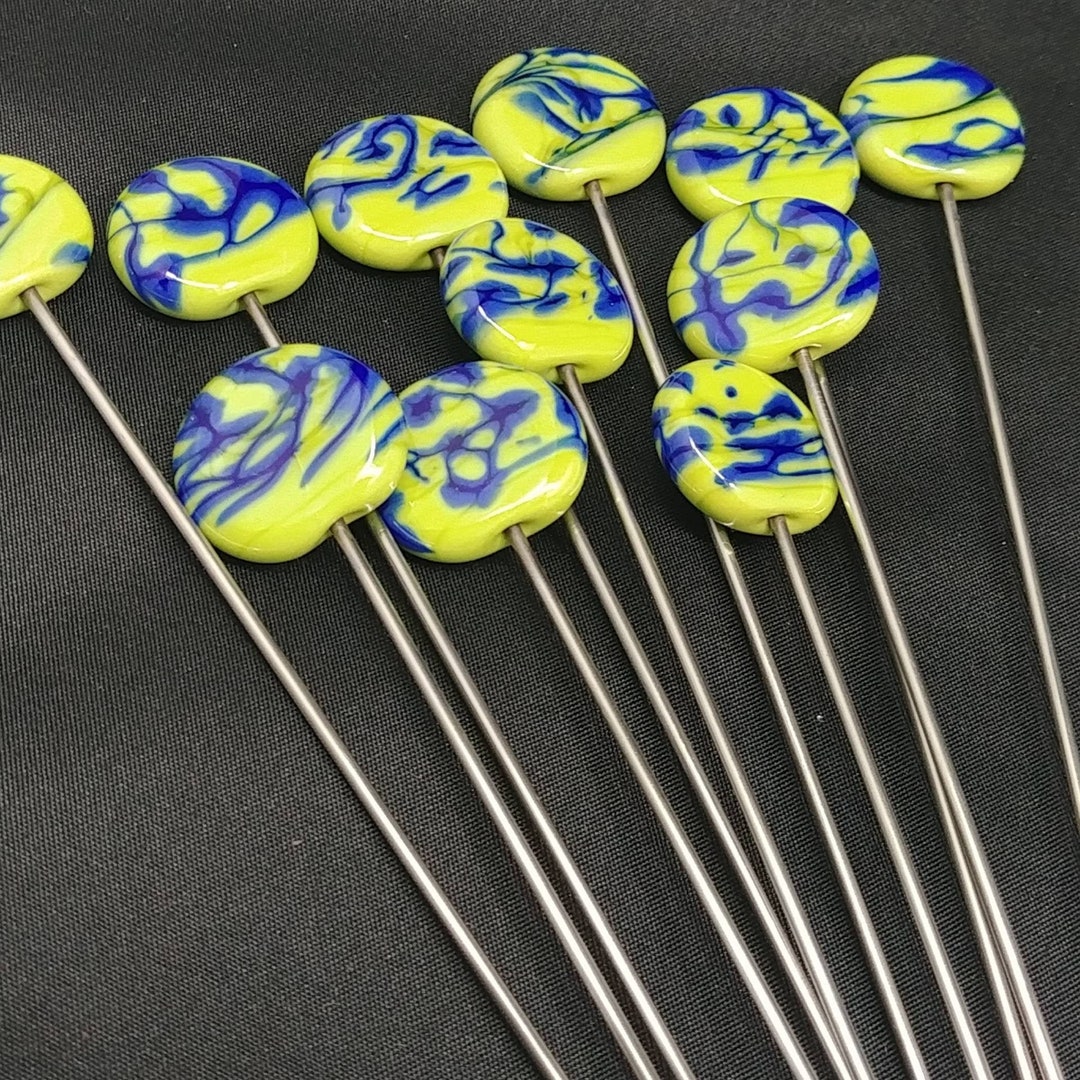 Glass Pipe Poker 1pc Lime Green & Blue Unique Flat Tab Shaped ...