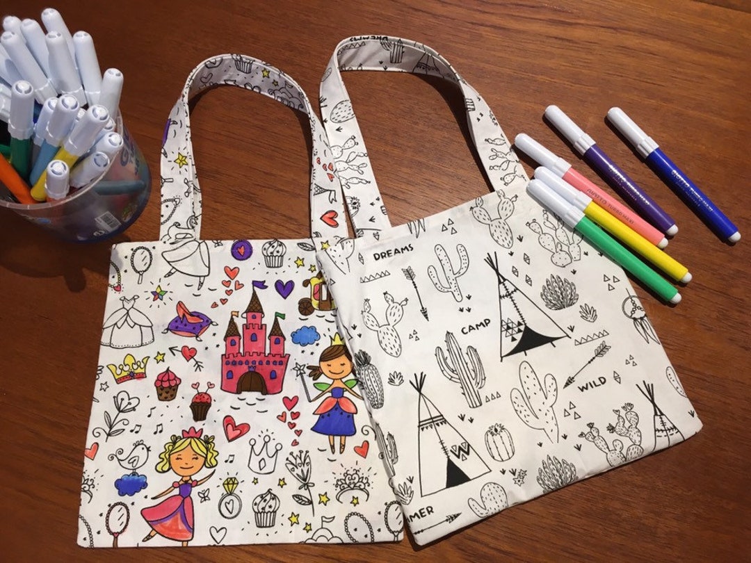 Mini Tote Bag to Color Individually or in Batch - Etsy