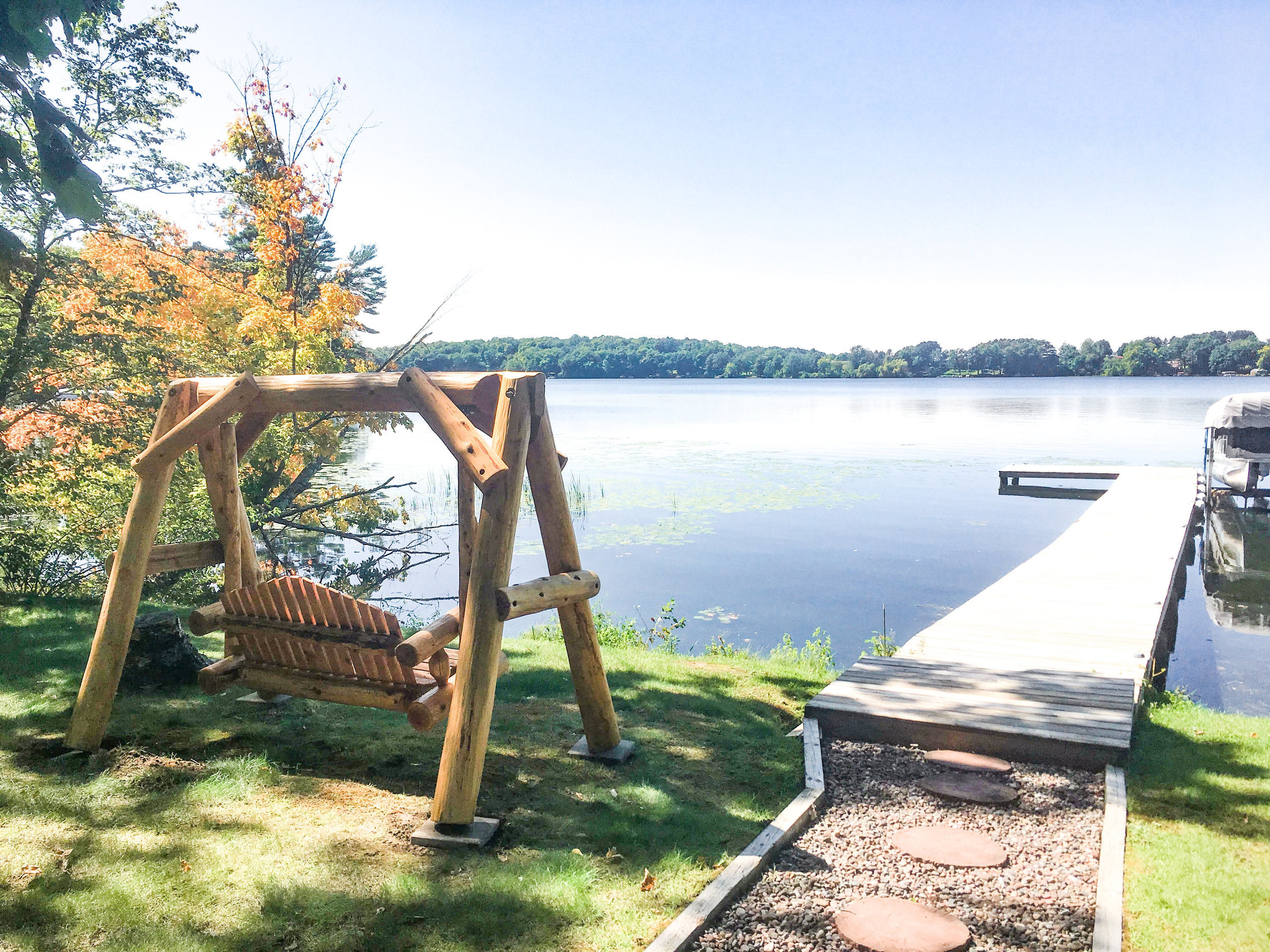 Log Swing, Cedar Over-sized Log Swing With Stainless Steel Seat ...