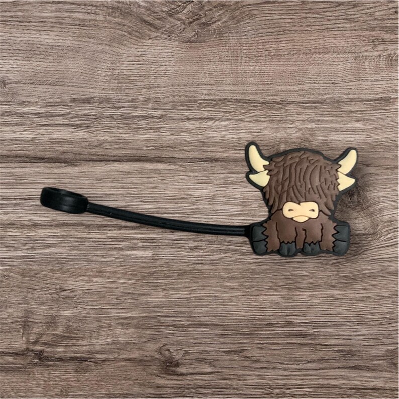 Highland Cow Straw Topper | Customized Straw Topper Option Stanley ...
