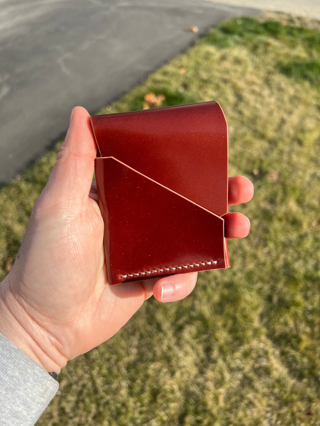 Shinki Shell Cordovan Flap Wallet, Cedar - Etsy