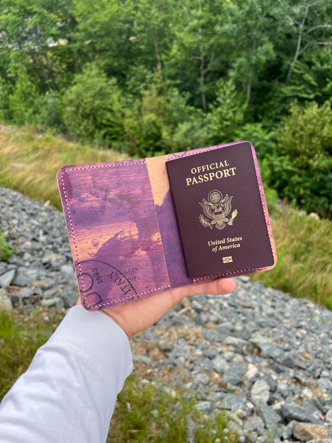 Shell Cordovan Passport Wallet, Rocado Hatch Ultraviolet - Etsy