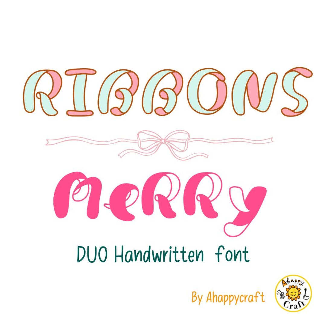 Ribbons Handmade Font - Etsy