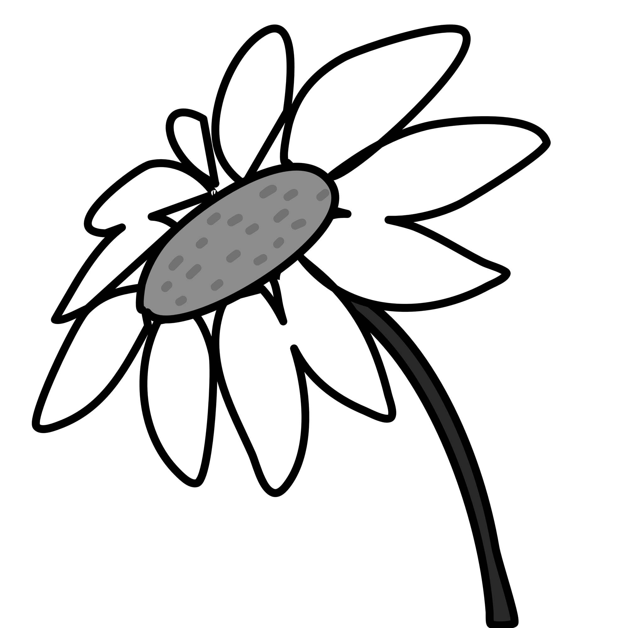 Daisy Flower Free Hand Drawn Vector - Etsy