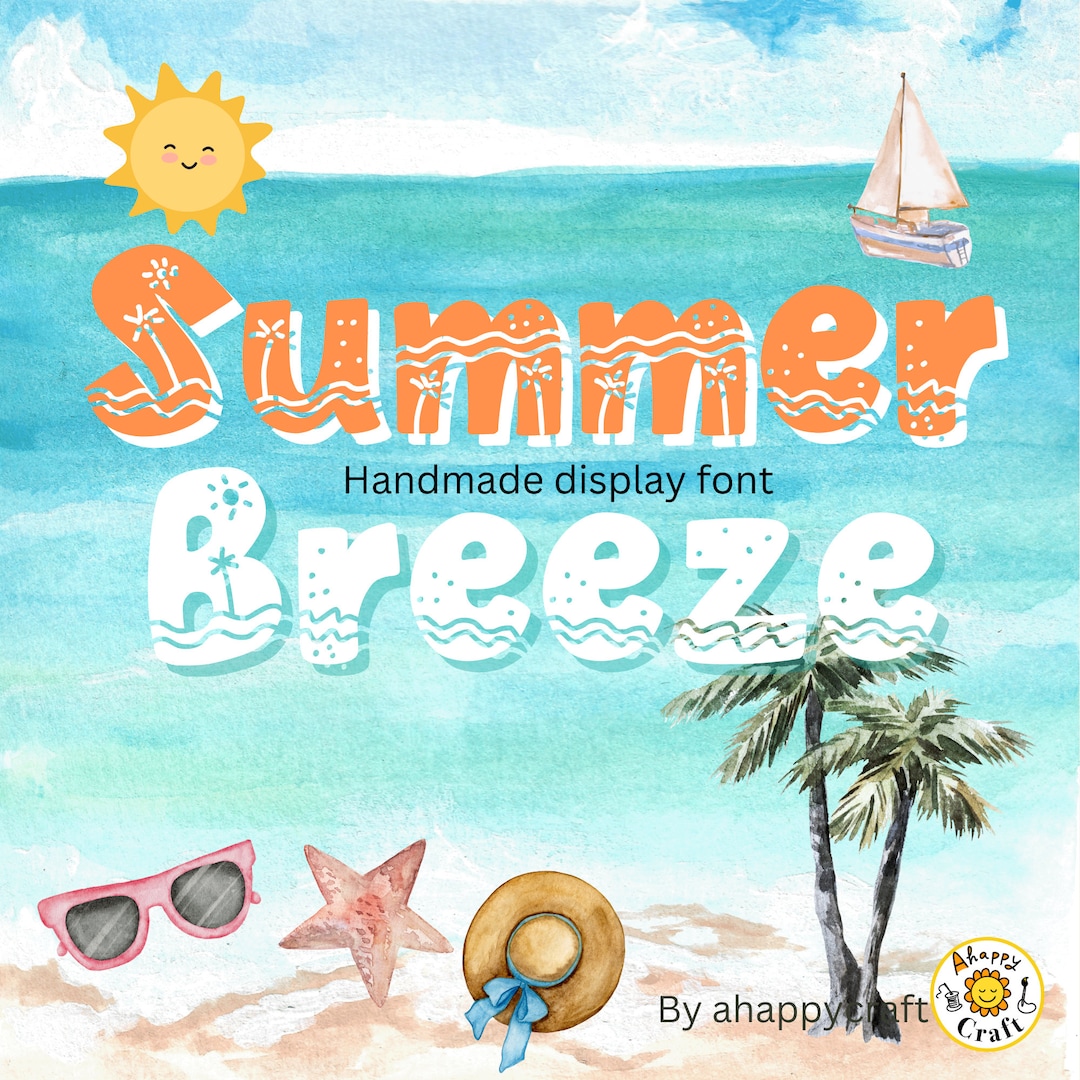Summer Breeze Doodle Display Font - Etsy