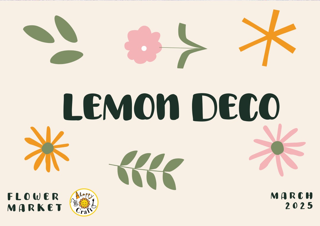 Lemon Deco Font - Etsy