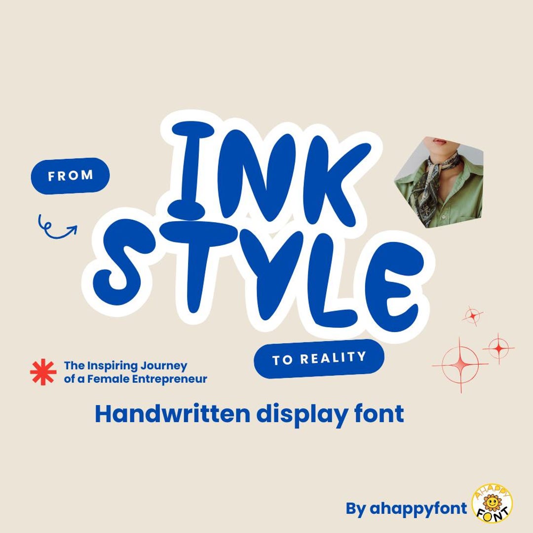 Ink Style Handwritten Display Font - Etsy