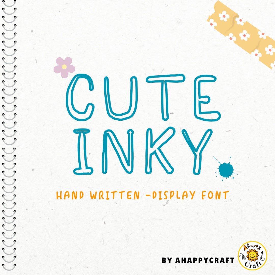 Cute Inky Handwritten Display Font - Etsy