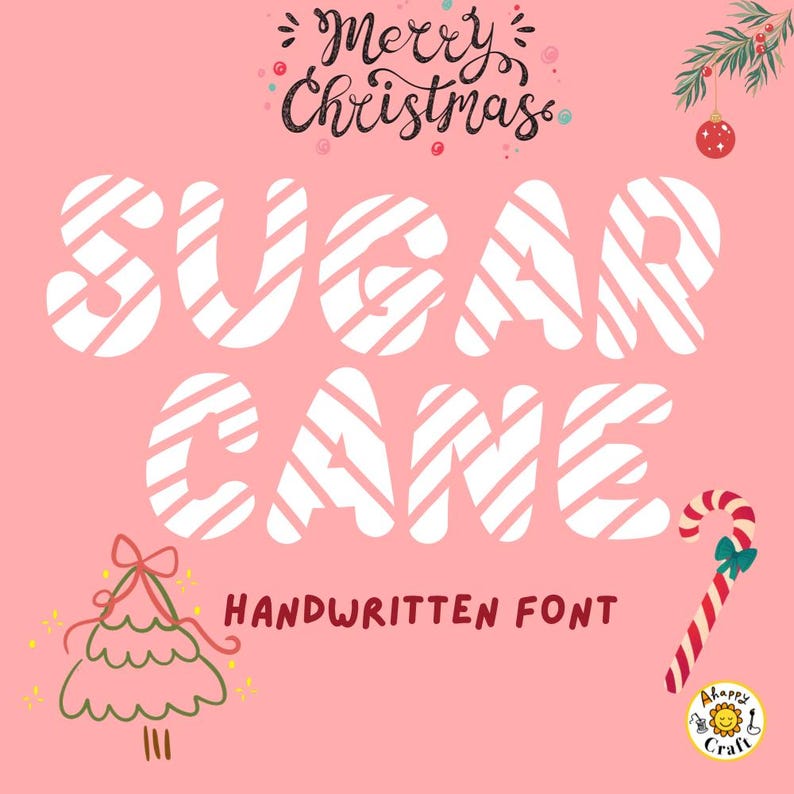 Sugar Cane Handwritten Font - Etsy