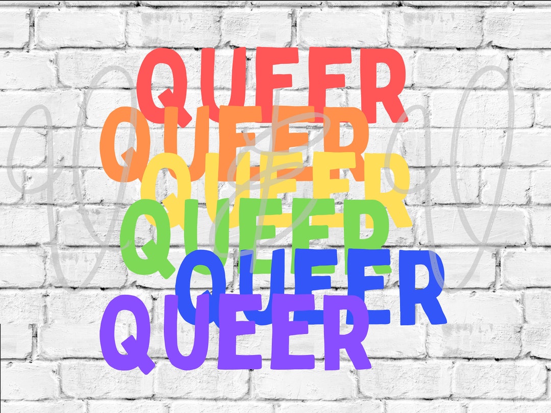 QUEER Rainbow PNG File | PNG Printable Digital File - Etsy