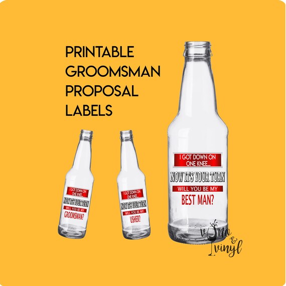 PRINTABLE Groomsman Proposal Label Sheet | Etsy
