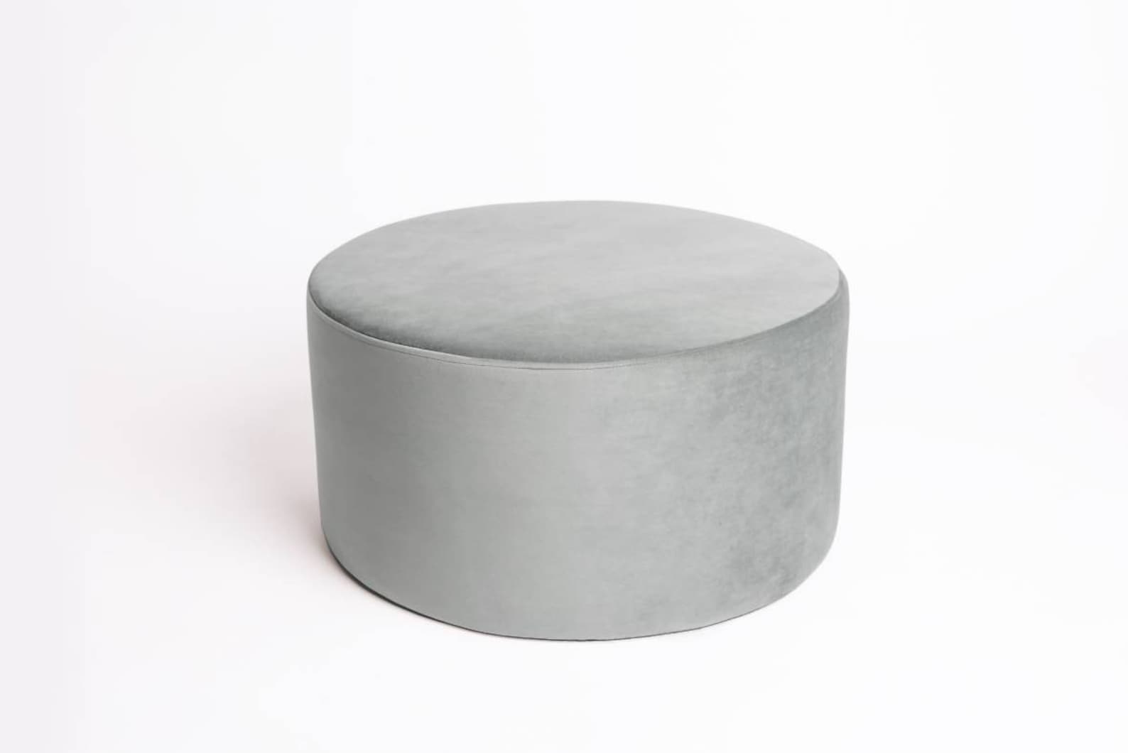 Grey Big POUF Circle Pouf Round Pouf Velour Pillow Floor - Etsy