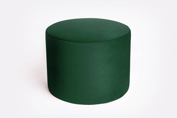 Round Modern Pouf Bottle Green Ottoman Seat Floor Pillow for Kids Room Nursery Decor Floor Cushion Stylish 45 Cm Coffee Table Etsy UK