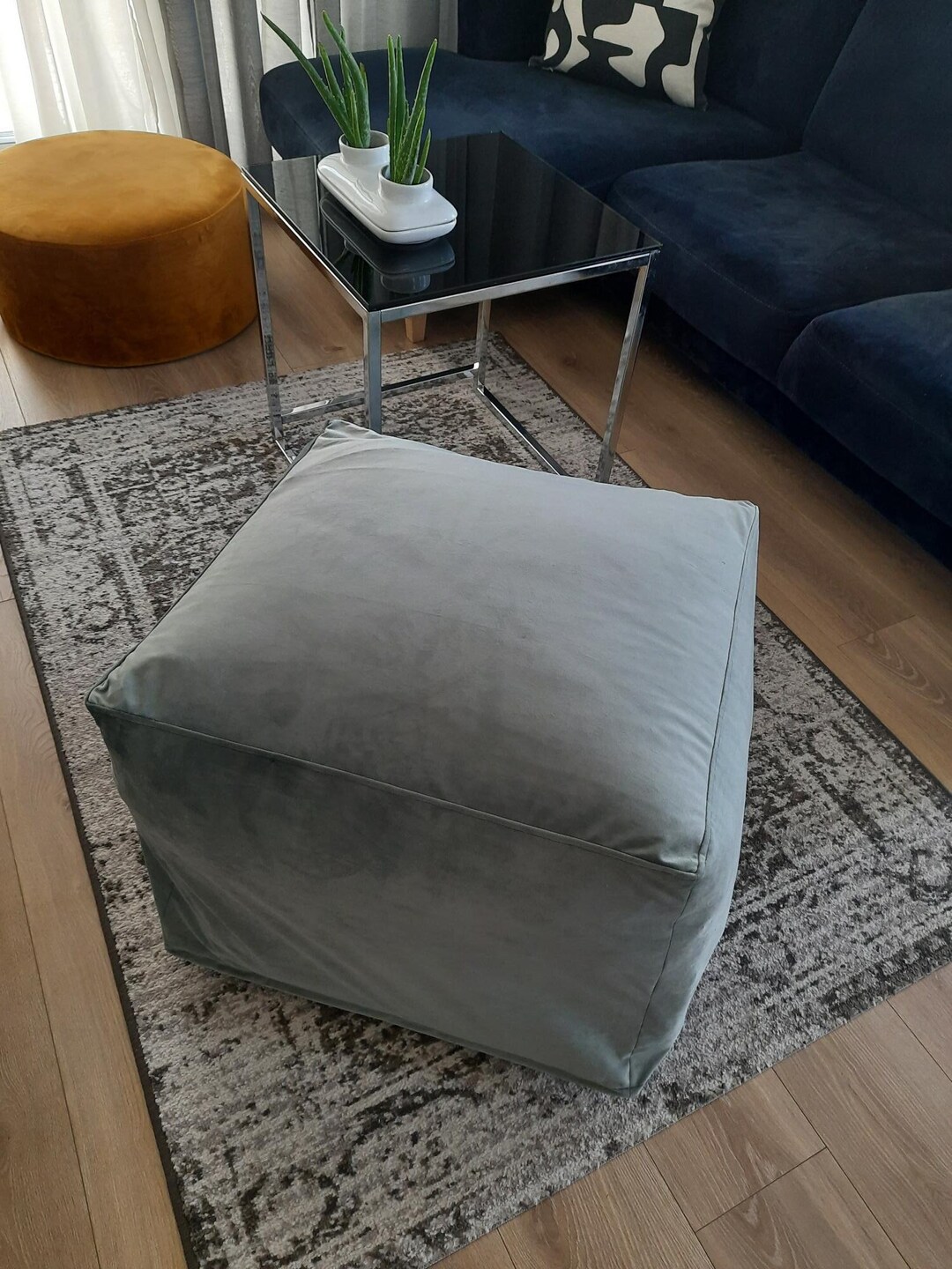 ALL SIZES Square Pouf Cover Yoga Meditation Pillow Custom - Etsy