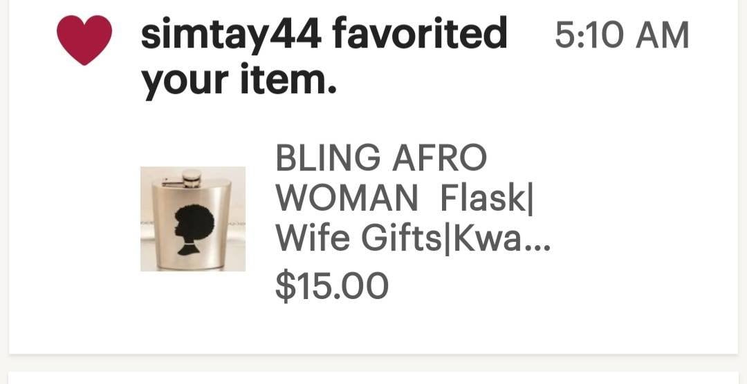 BLING AFRO WOMAN Flaskwife Giftskwanzaa Gift Afro Flask - Etsy