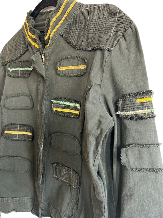 2000's Low Rise Green Capri Pants and Cropped Jacket … - Gem