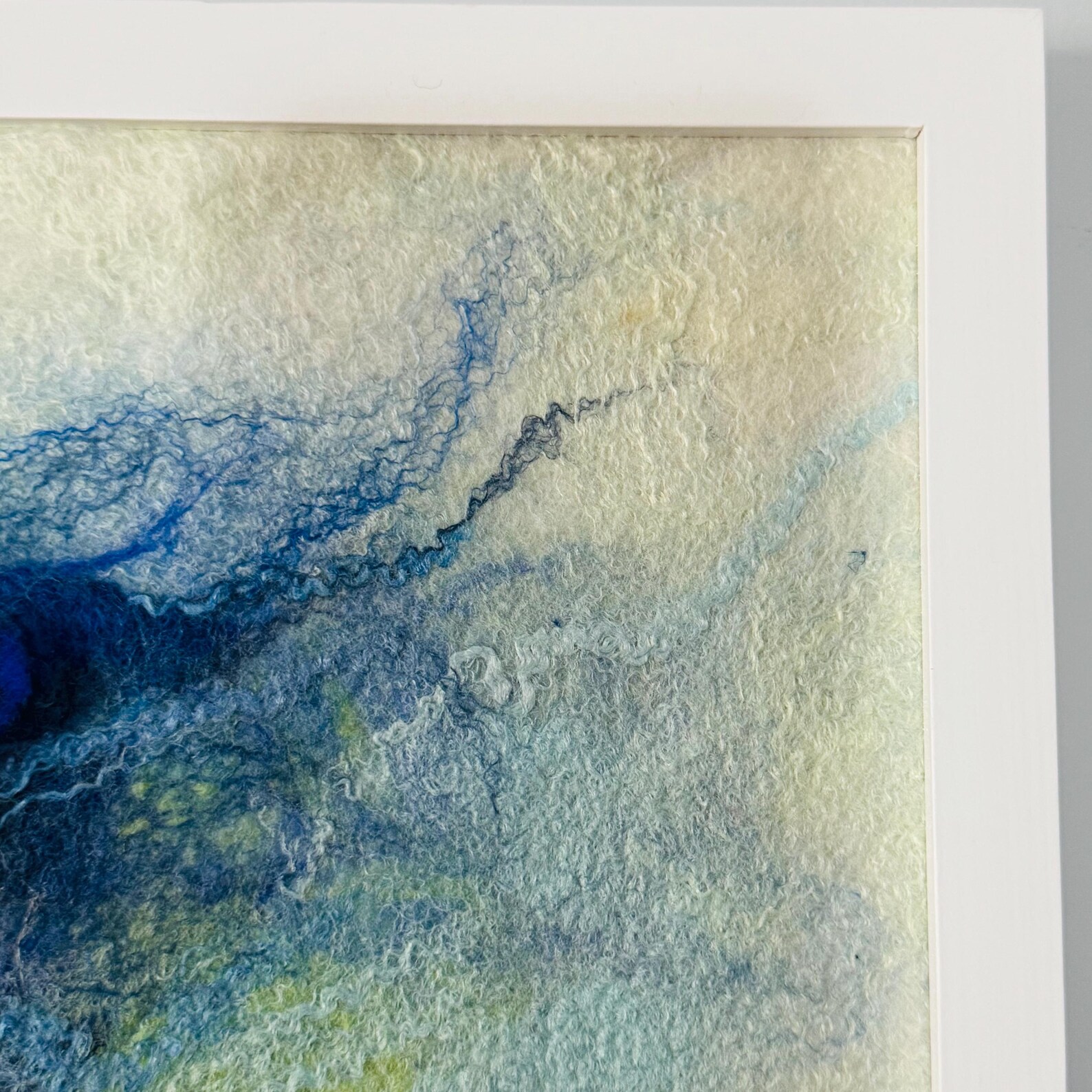Felted Wool Picture Framed Textile Art Nautical Design Abstract ...