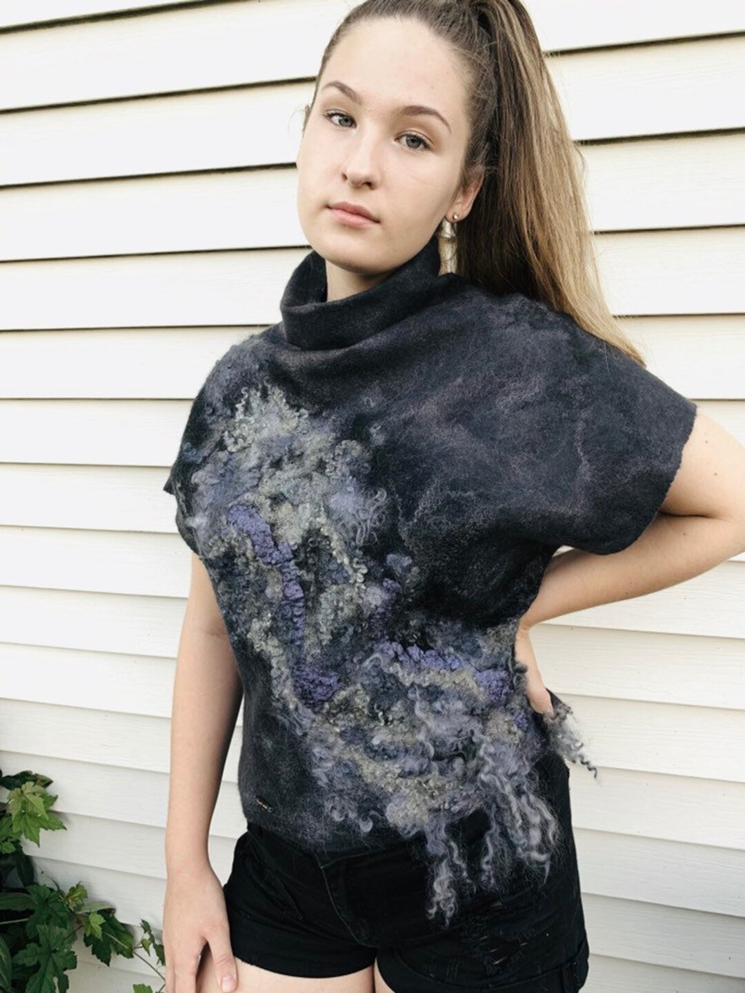 Felt Sweater, Felt Clothing, Womens Sweater, Women Fashion Vest, Felt ...