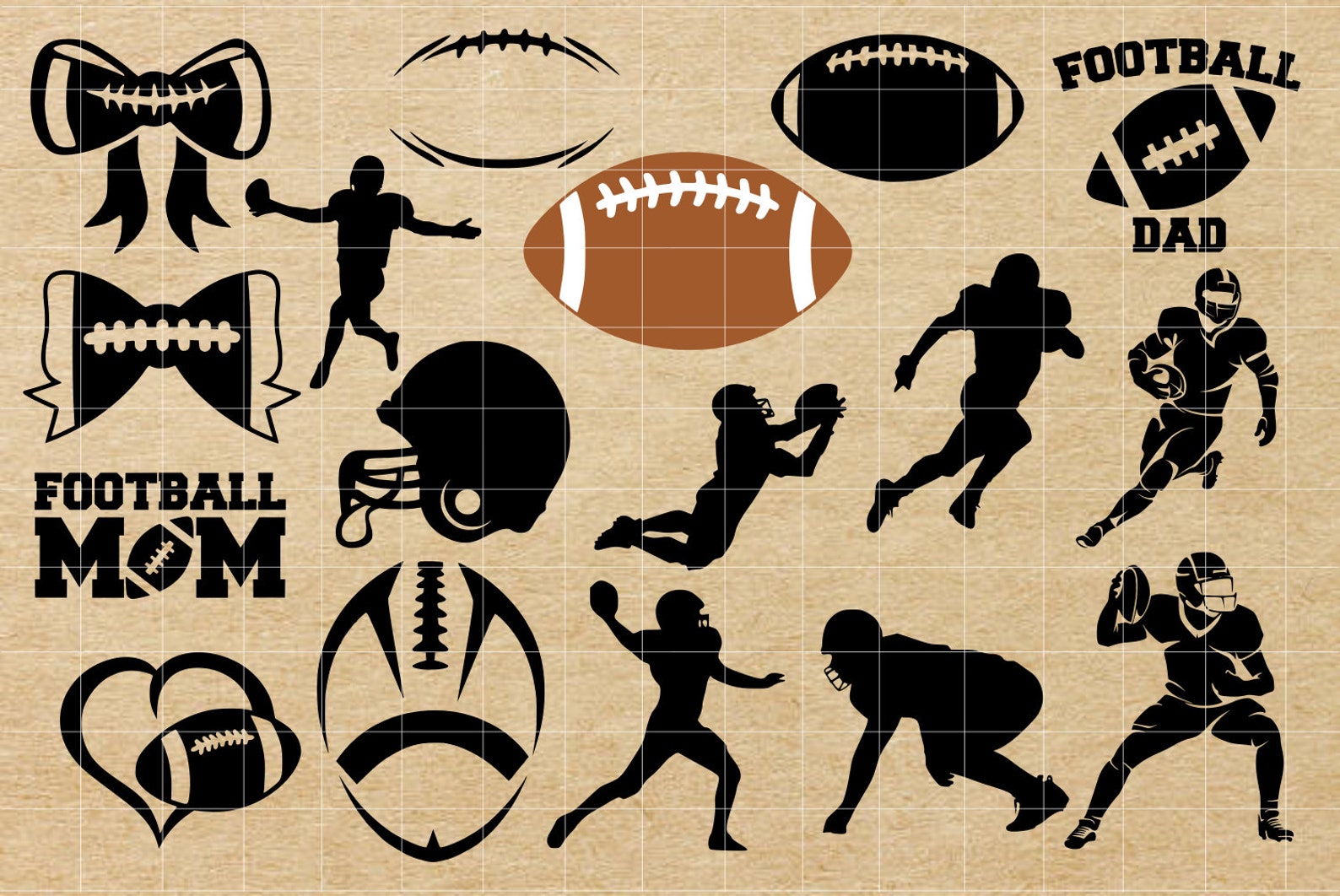 Football SVG Football Player SVG Pigskin SVG Football Cut - Etsy