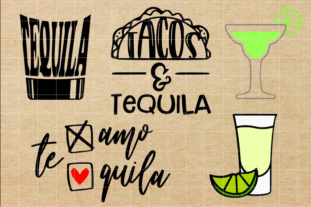Tequila SVG, Tacos SVG, Margarita SVG, Tequila Shot Svg, Tequila Cut ...