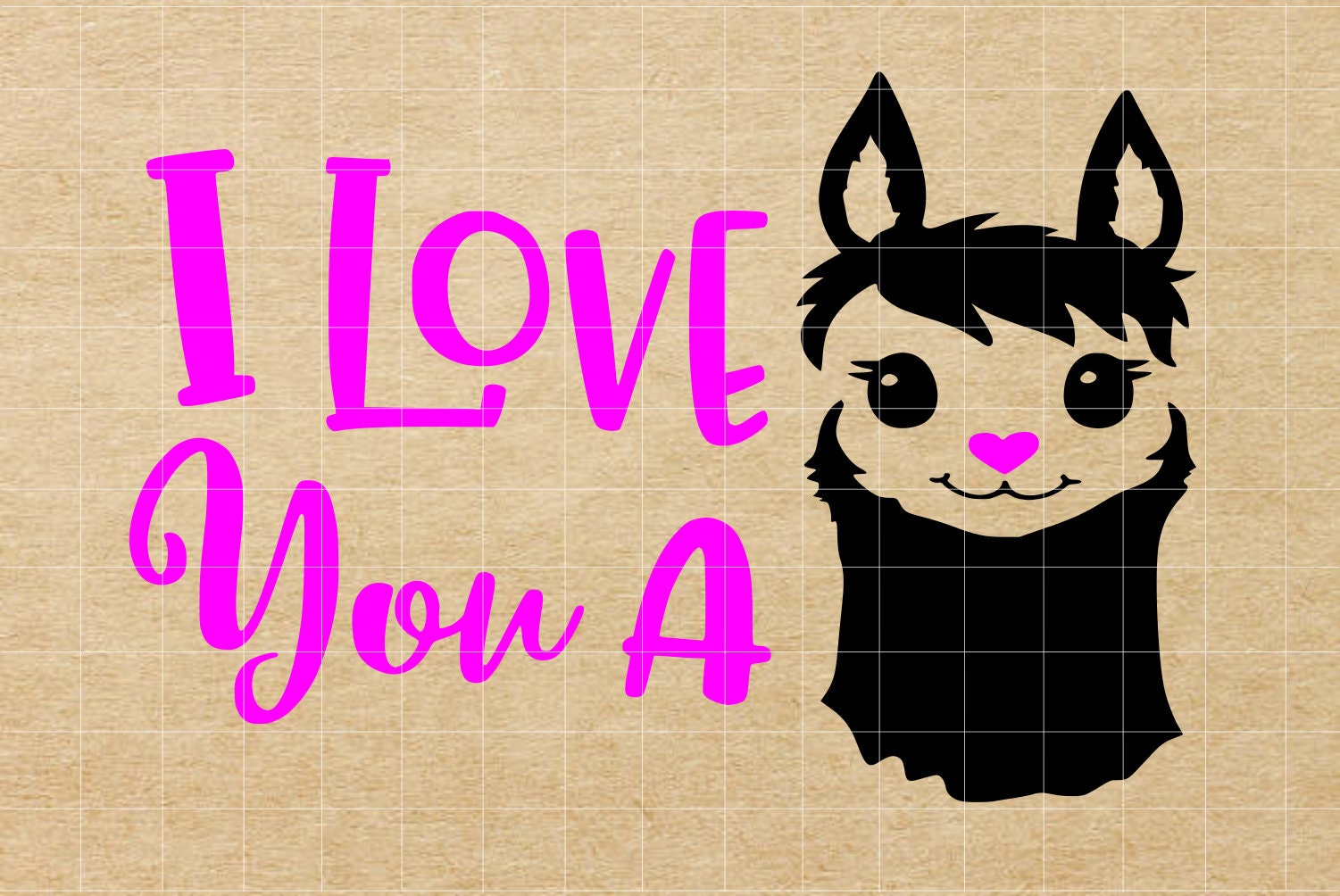 I Love You a Llama SVG Valentines Day SVG Valentine SVG | Etsy
