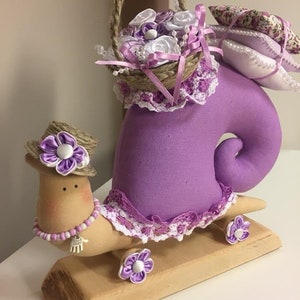 Textile Tilda Doll Snail With Stand, Interior Tilda Doll, Easter Gifts ...