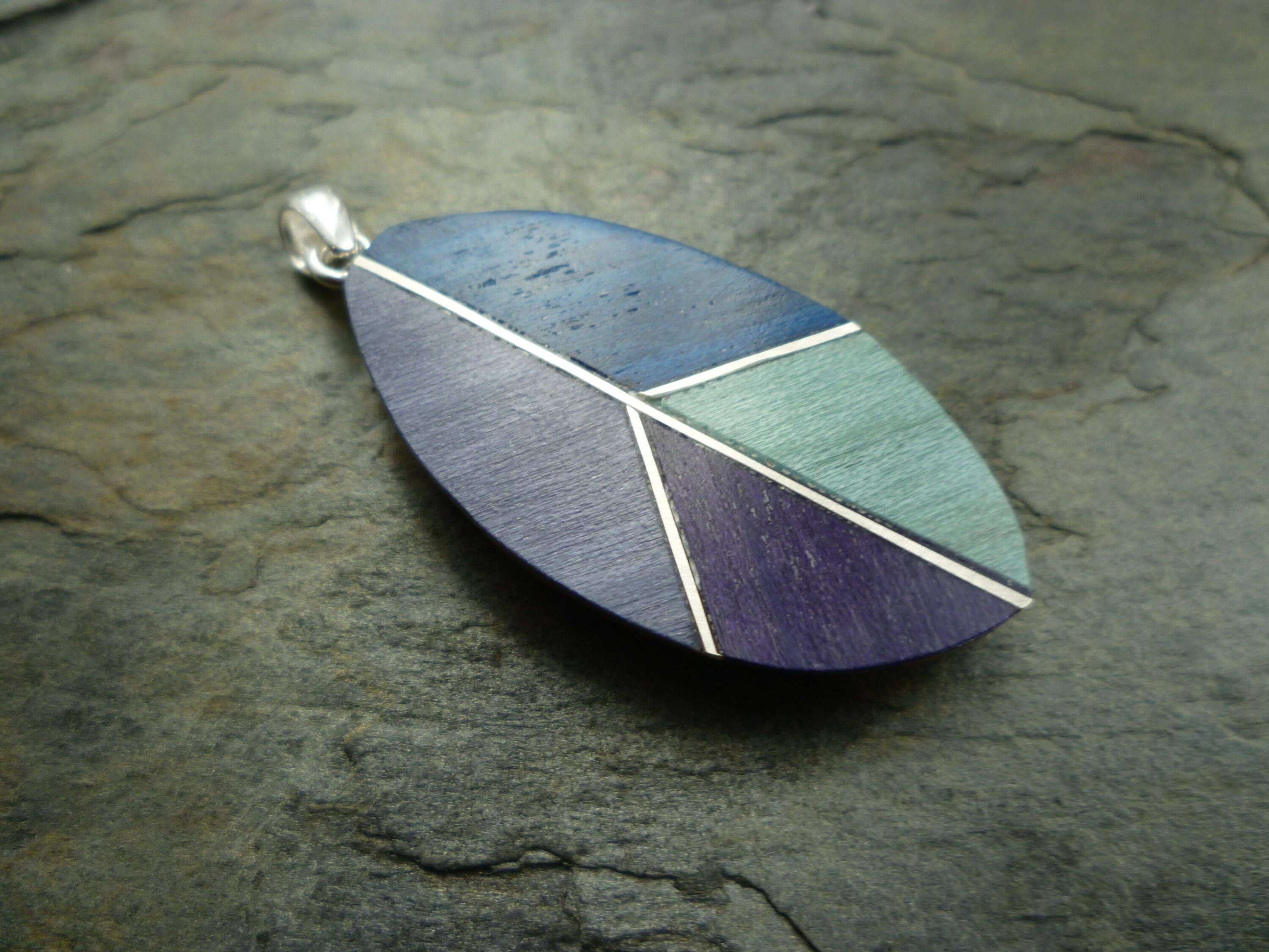 Wood and Silver Pendant - Etsy