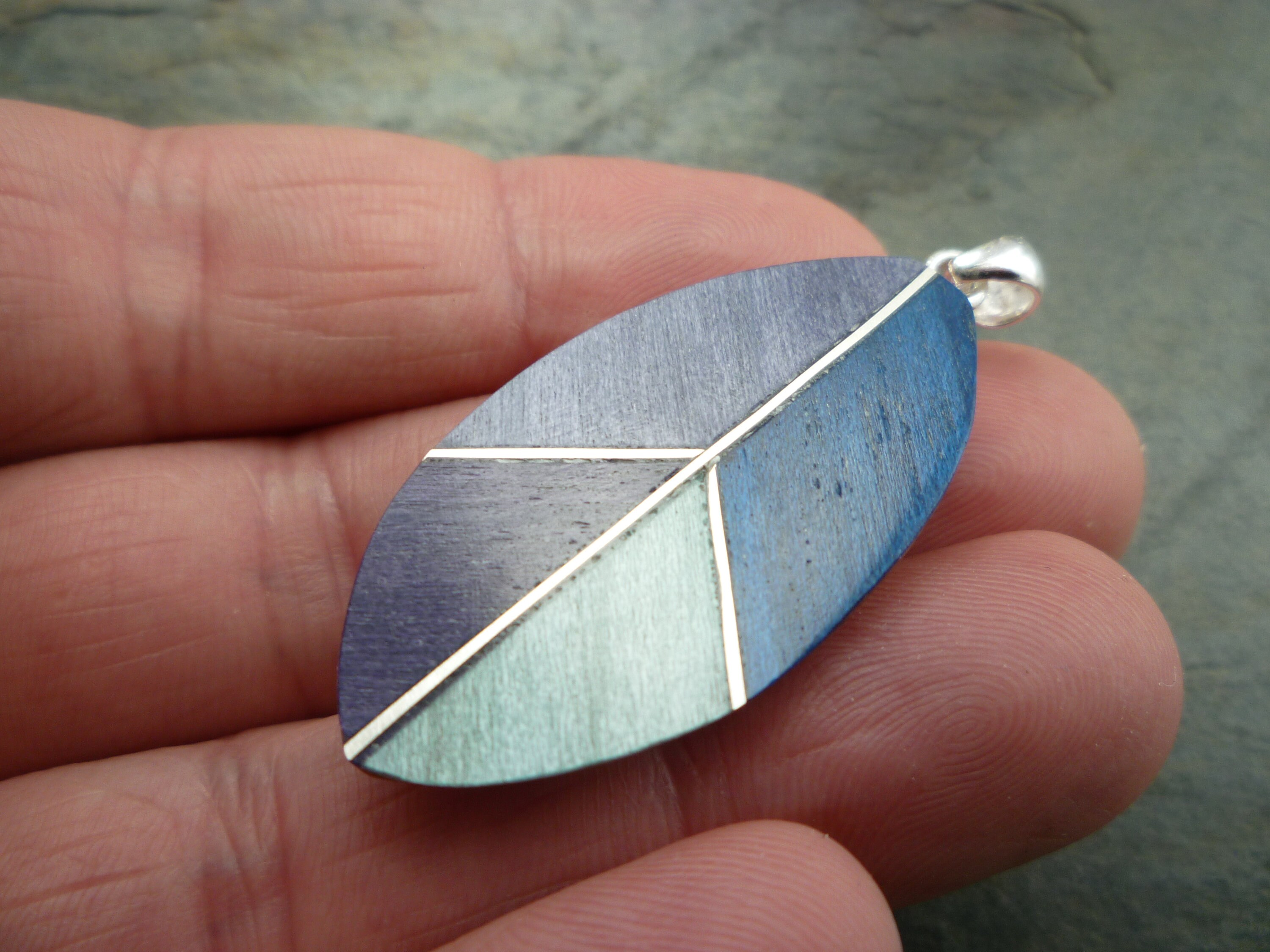 Wood and Silver Pendant - Etsy