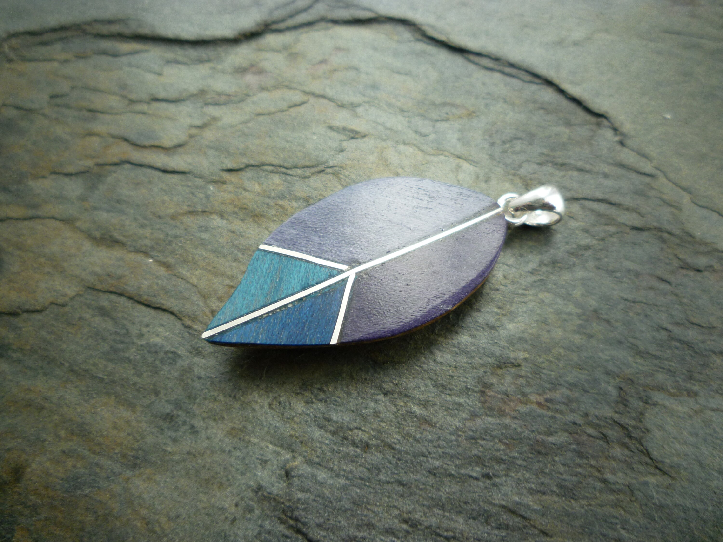 Wood and Silver Pendant - Etsy