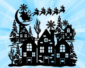 Christmas scene | Etsy