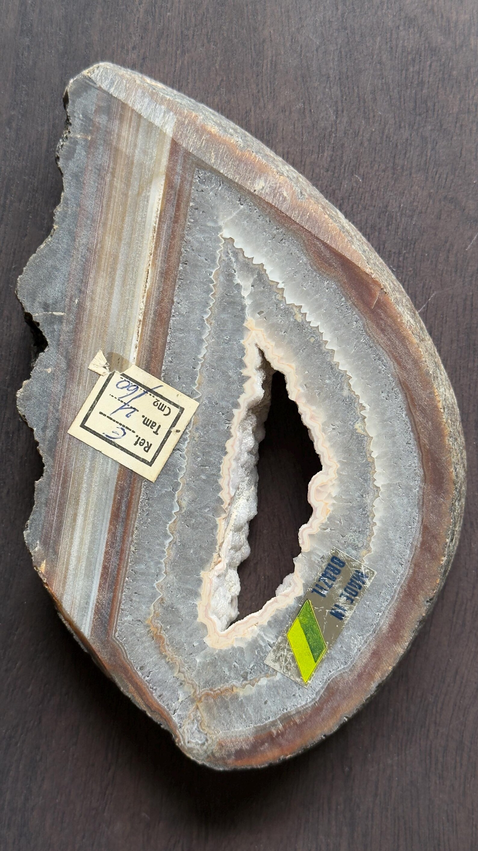 Large Brazilian Banded Geode Slice - Etsy