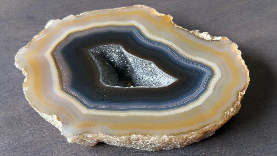 Large Dark Blue Geode Slice - Etsy