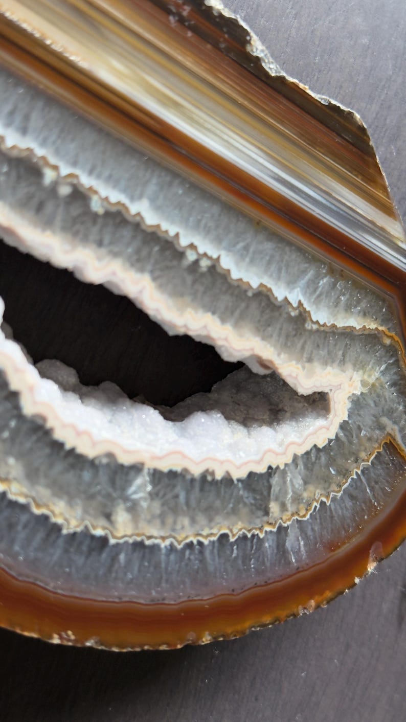 Large Brazilian Banded Geode Slice - Etsy