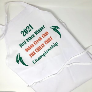 Personalized Aprons, Chili Cook off Apron, Competition Apron Gift, Cook ...