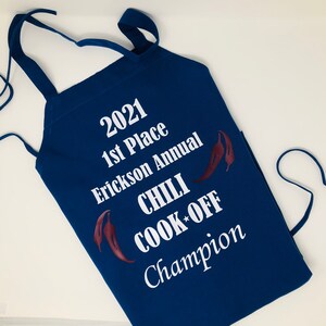 Personalized Aprons, Chili Cook off Apron, Competition Apron Gift, Cook ...