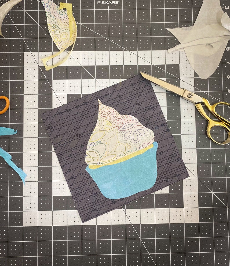 Cupcake Block PDF Mini Quilt Pattern With Foundation Paper Piecing and ...