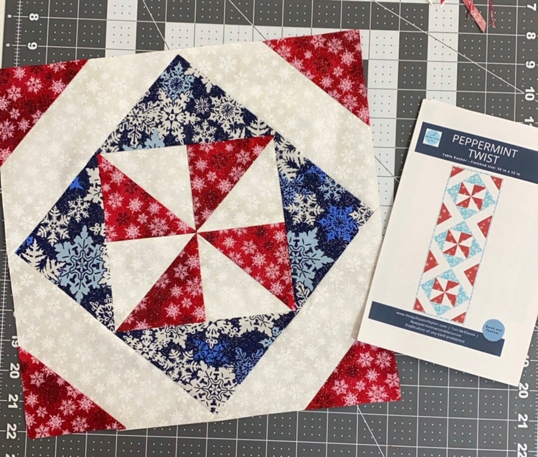 Peppermint Twist Table Runner PDF Quilt Pattern - Etsy