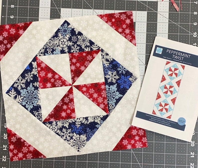 Peppermint Twist Table Runner PDF Quilt Pattern - Etsy