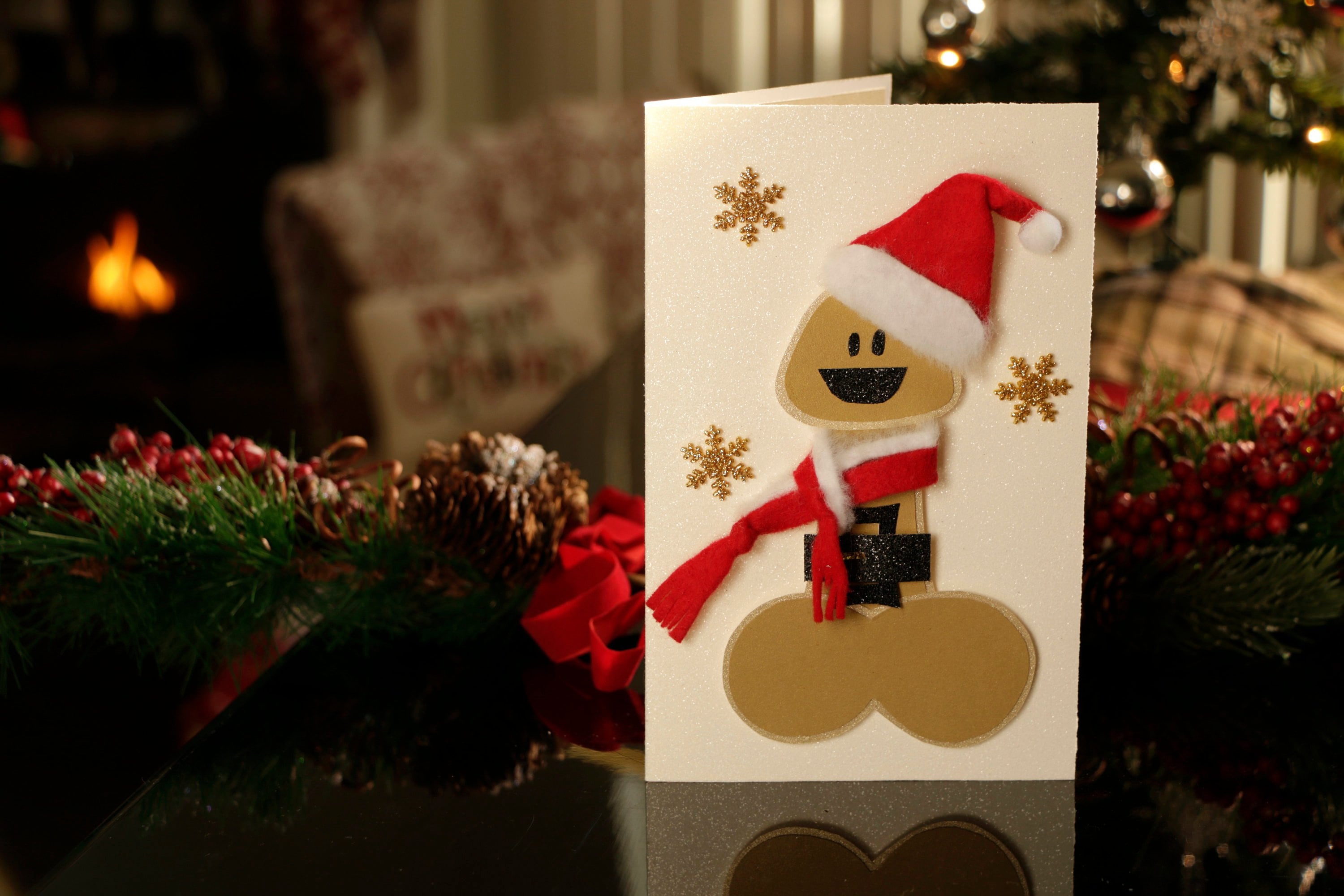 Santa Penis Christmas Card Handmade Unique Cute Funny Adult Holiday ...