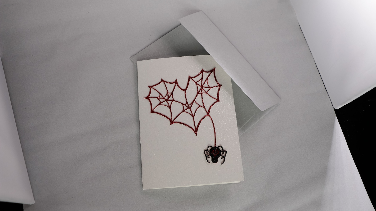 Love Spider Web Heart Happy Halloween Valentine's Day Greeting Handmade ...