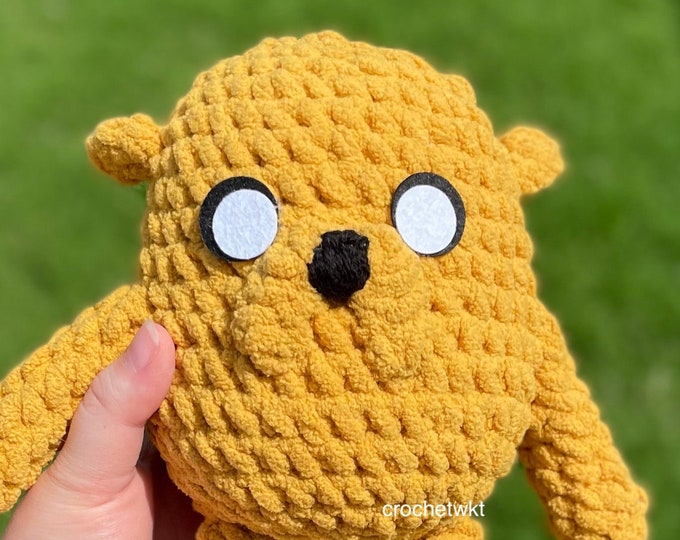 Handmade Plush, Jake the Dog Plush, Adventure Time, Cartoon Network ...