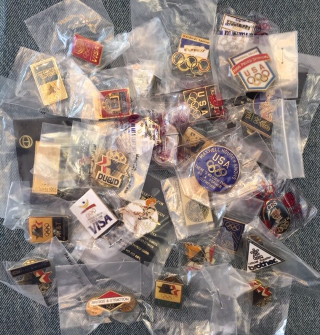 Lot / Set of 30 Different Vintage Olympic Pins - No Duplicates! Los ...