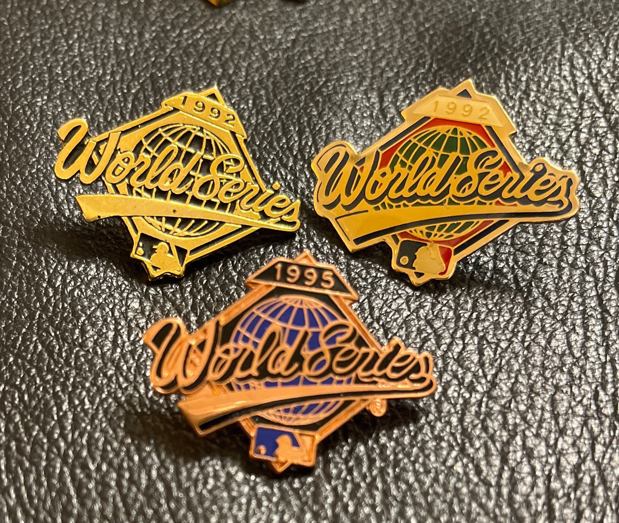 Set of 7 Vintage World Series MLB Pins Atlanta Braves 1991 1992 1995 ...