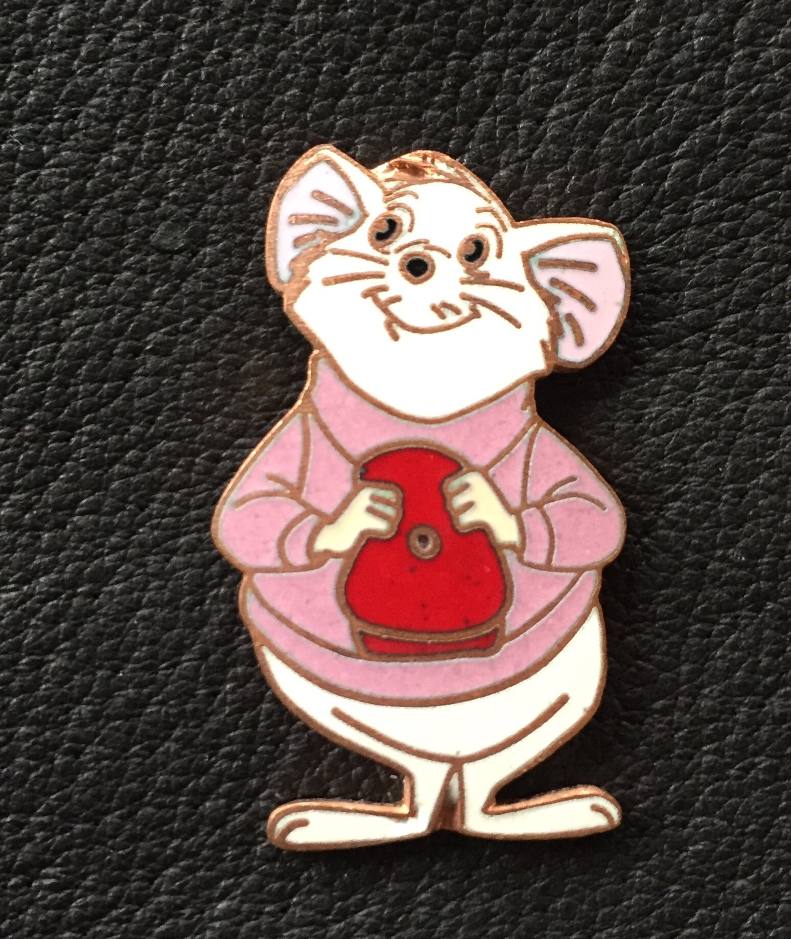 Bernard the Mouse Holding His Hat Vintage Cloisonné Pin From Walt ...