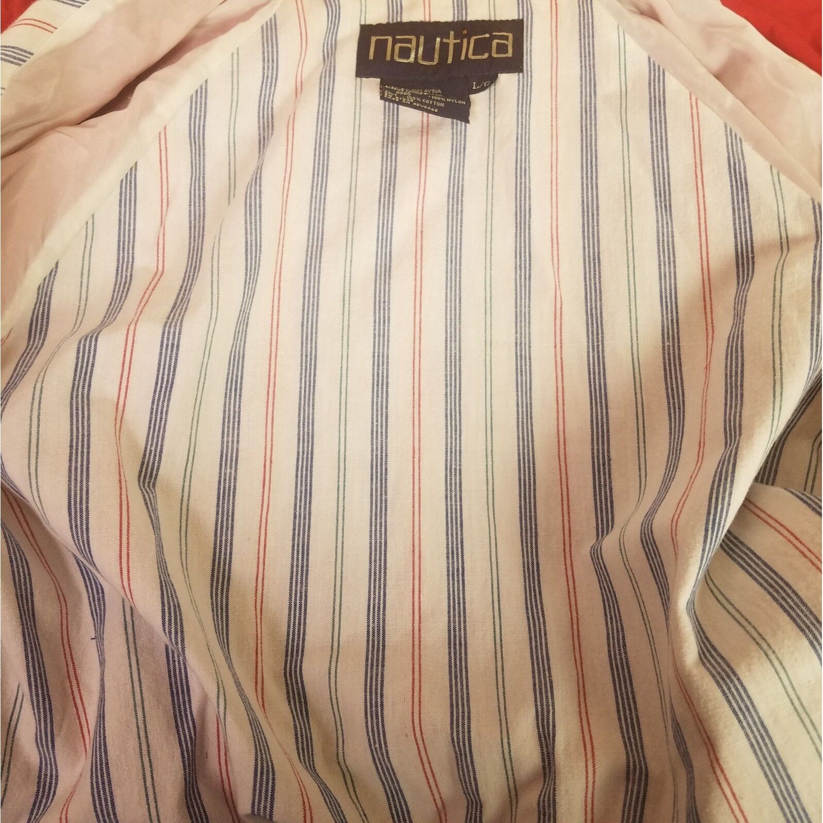 Nautica Jacket Red Vintage 90s Mens Large Harrington Windbreaker - Etsy