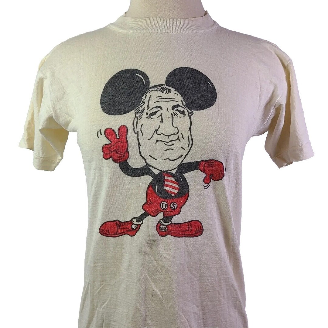 Vintage Lyndon B Johnson Mickey Mouse Tshirt 70s LBJ Political - Etsy