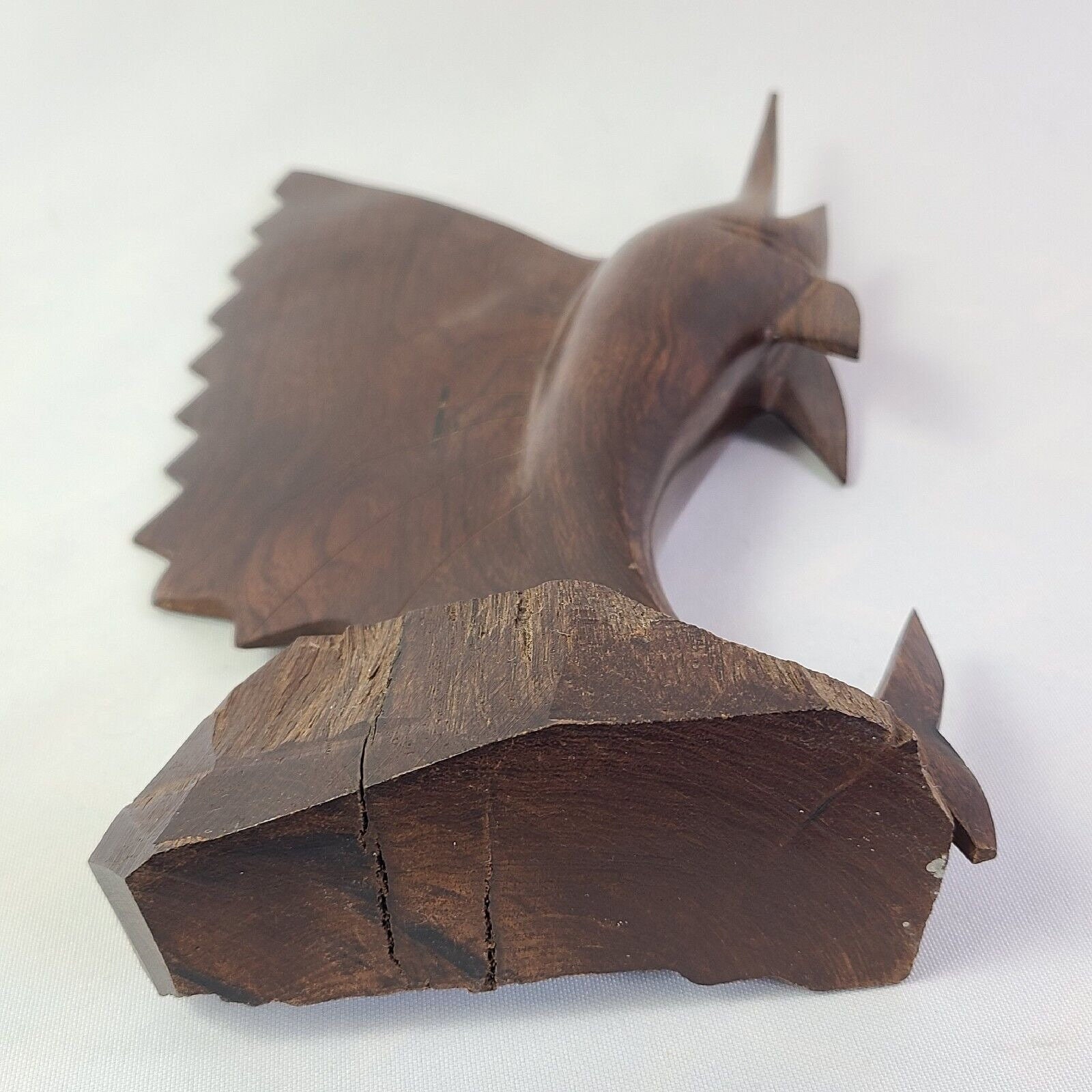 Hand Carved Ironwood Sailfish Marlin Statue Sculpture Dark Wood 12.75 ...