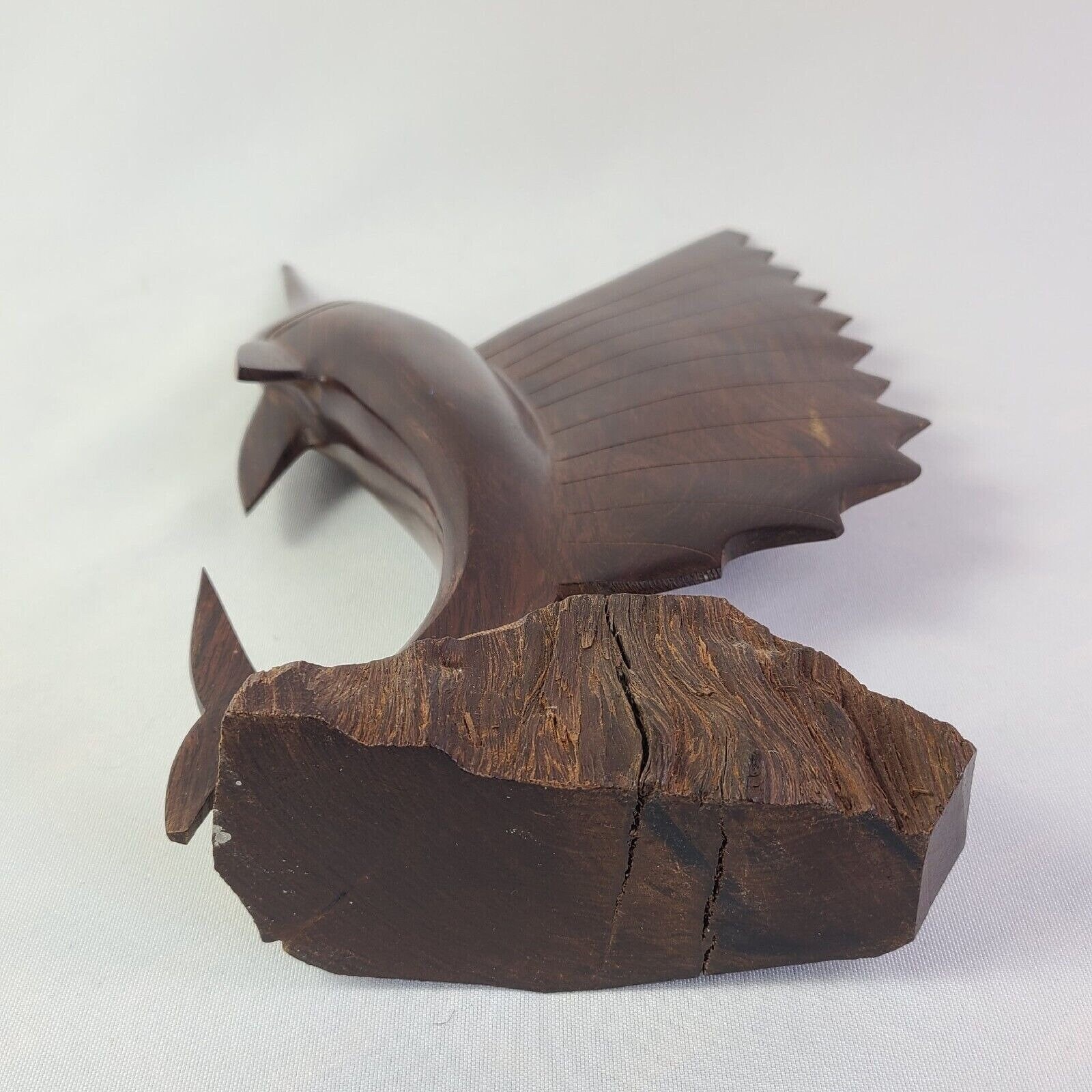Hand Carved Ironwood Sailfish Marlin Statue Sculpture Dark Wood 12.75 ...