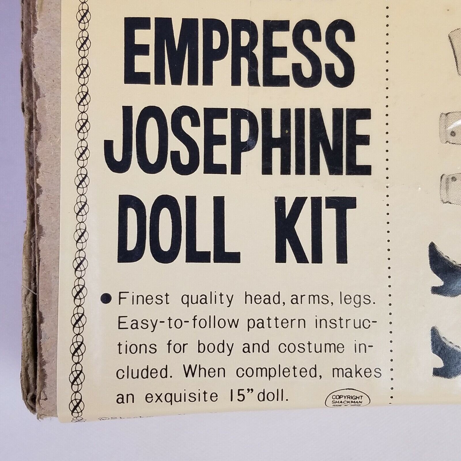 Shackman Empress Josephine Doll Kit Bisque 15 in Vintage Complete W ...